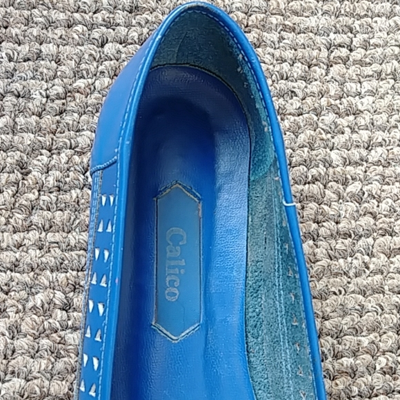 Calico | Shoes | Calico Blue Flats | Poshmark
